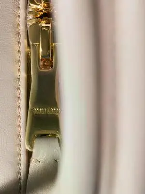 Miu Miu Beau Leather Shoulder Bag - Grey
