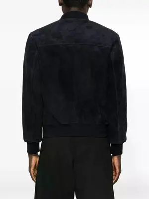 Sandro Zip-up Suede Jacket - Blue