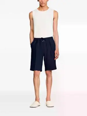 Sandro Jersey Bermuda Shorts - Blue