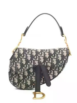Dior 2010 Mini Saddle Oblique Shoulder Bag - Neutrals