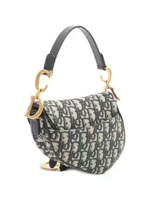 Dior 2010 Mini Saddle Oblique Shoulder Bag - Neutrals