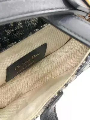 Dior 2010 Mini Saddle Oblique Shoulder Bag - Neutrals