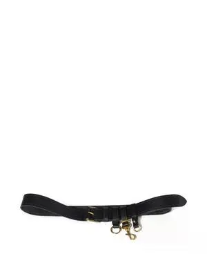 Miu Miu Leather Belt With Key Ring Detail - Black
