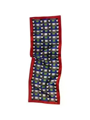 Miu Miu Printed Silk Scarf - Brown
