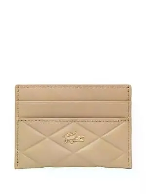 Lacoste Crocodelle Leather Cardholder - Neutrals