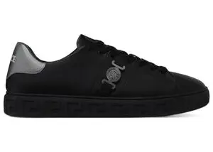 Versace Greca La Medusa Embellished Sneaker - Black/silver