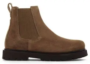 BIRKENSTOCK Highwood Suede Slip-on Chelsea Boots - Dark Tea