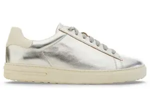 BIRKENSTOCK Bend Low Leather Sneakers - Metallic Silver