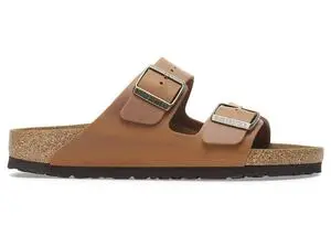 BIRKENSTOCK Arizona Oiled Leather Sandals - Cognac