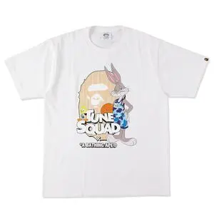 A BATHING APE X Space Jam Ape Head Tee Shirt - White