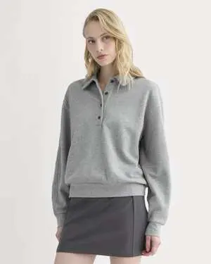 Everlane Lightweight Terry Polo Sweatshirt - Vintage Heather Grey