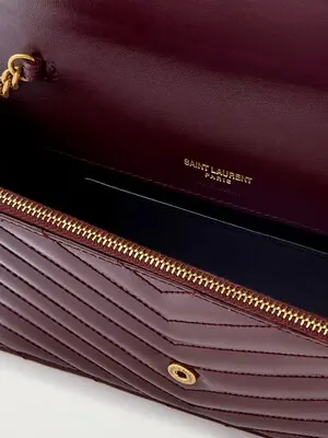 Saint Laurent Cassandre Envelope Matelassé Patent-leather Shoulder Bag
