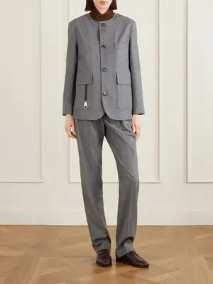 Loro Piana Roadster Suede-trimmed Wool And Cashmere-blend Jacket