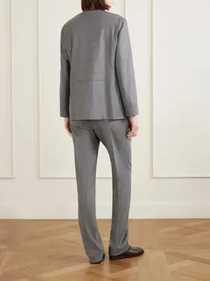 Loro Piana Roadster Suede-trimmed Wool And Cashmere-blend Jacket
