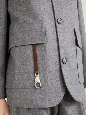 Loro Piana Roadster Suede-trimmed Wool And Cashmere-blend Jacket