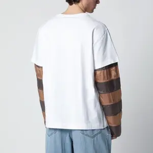 Dries Van Noten T-shirt With Striped Sleeves