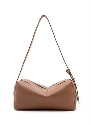 ELLEME Trousse Pebbled Leather Bag - Cognac