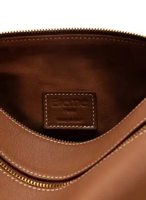 ELLEME Trousse Pebbled Leather Bag - Cognac