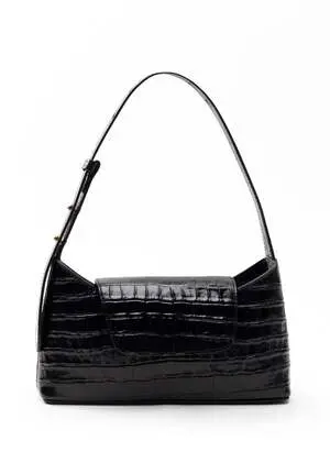 ELLEME Envelope Croco Embossed Leather - Black