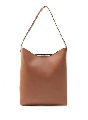 ELLEME Gemini Pebbled Leather Tote - Cognac
