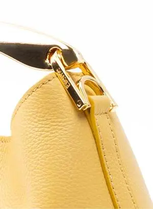 ELLEME Mini Boomerang Pebbled Leather Bag - Mustard