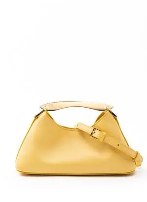 ELLEME Mini Boomerang Pebbled Leather Bag - Mustard
