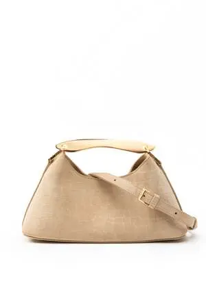 ELLEME Mini Boomerang Croco Suede Bag