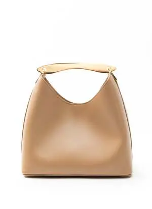 ELLEME Boomerang Large Leather Handbag - Cappuccino