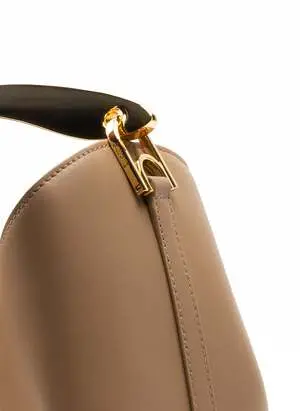 ELLEME Boomerang Large Leather Handbag - Cappuccino