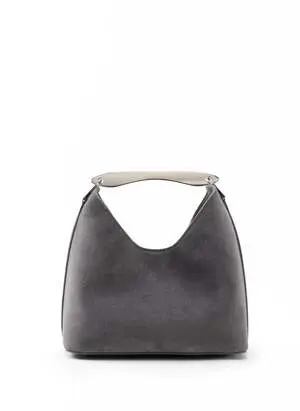 ELLEME Small Boomerang Suede Handbag - Grey