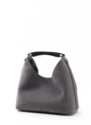 ELLEME Small Boomerang Suede Handbag - Grey