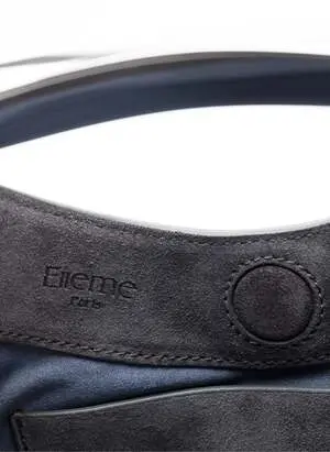ELLEME Small Boomerang Suede Handbag - Grey