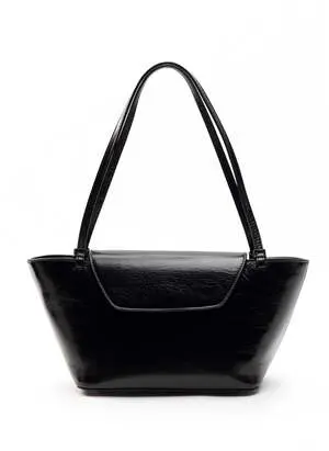 ELLEME Courrier Tote Vintage Leather - Black