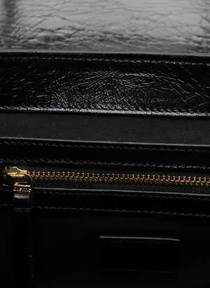 ELLEME Courrier Tote Vintage Leather - Black