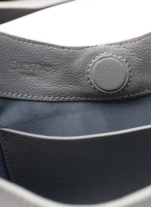 ELLEME Small Boomerang Pebbled Leather Top Handle Bag - Grey