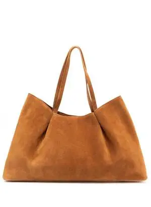 ELLEME Dimple Tote Suede - Cognac