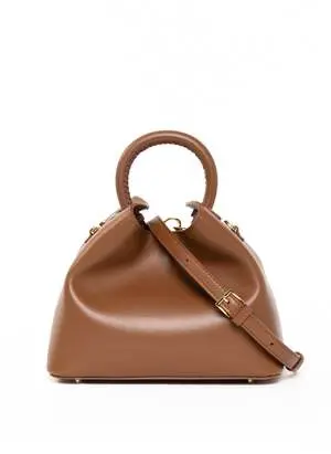ELLEME Baozi Leather Top Handle Bag - Cognac