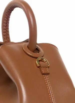 ELLEME Baozi Leather Top Handle Bag - Cognac