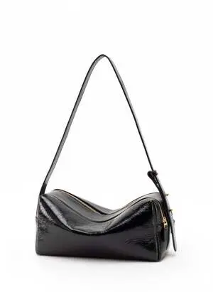 ELLEME Trousse Vintage Leather Pouch - Black
