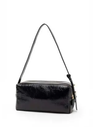 ELLEME Trousse Vintage Leather Pouch - Black