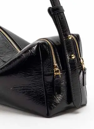 ELLEME Trousse Vintage Leather Pouch - Black