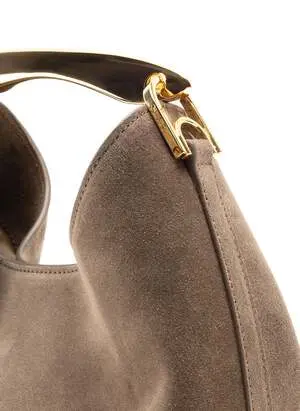 ELLEME Small Boomerang Suede - Taupe