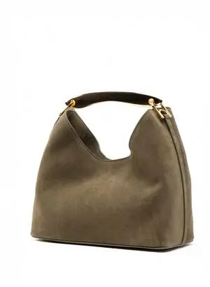 ELLEME Boomerang Large Suede Handbag - Truffle