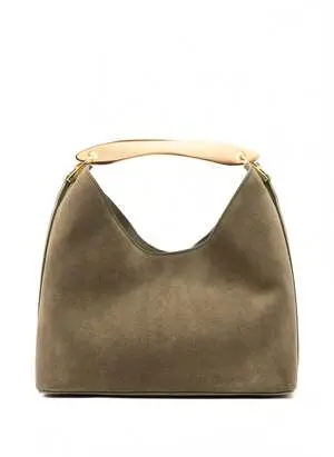 ELLEME Boomerang Large Suede Handbag - Truffle