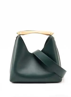 ELLEME Boomerang Large Leather Handbag - Forest Green