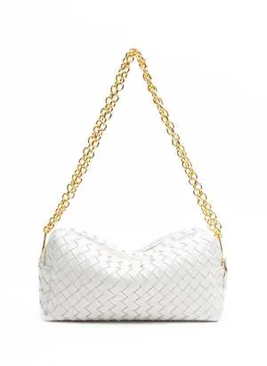 ELLEME Trousse Chain Woven Leather - White