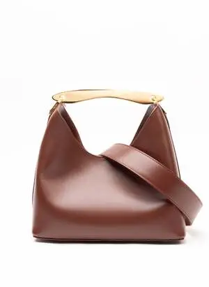 ELLEME Boomerang Large Leather Handbag - Russet