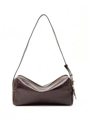 ELLEME Trousse Vintage Leather Bag - Chestnut