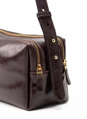 ELLEME Trousse Vintage Leather Bag - Chestnut