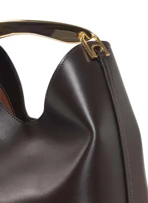 ELLEME Small Boomerang Leather Handbag - Tabacco